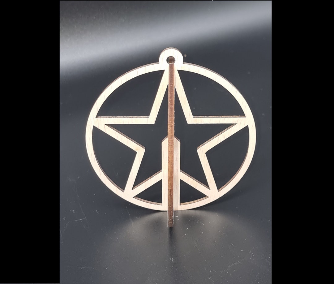 Weihnachtskugel Sterne. DXF-Laserschnittdatei für 3 und 5-mm ...