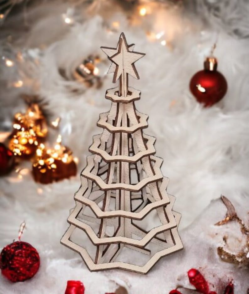 3D Christmas Tree .DXF .SVG Lasercut Files for DIY. for 3 and - Etsy UK