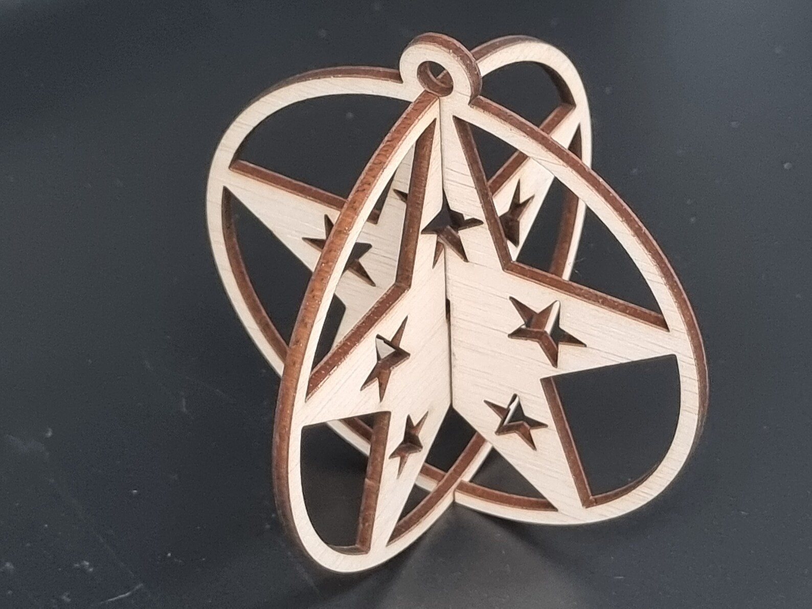 Christmas Ball DXF & SVG Vector - Laser File, Stars, X-mas 3 and 5mm ...