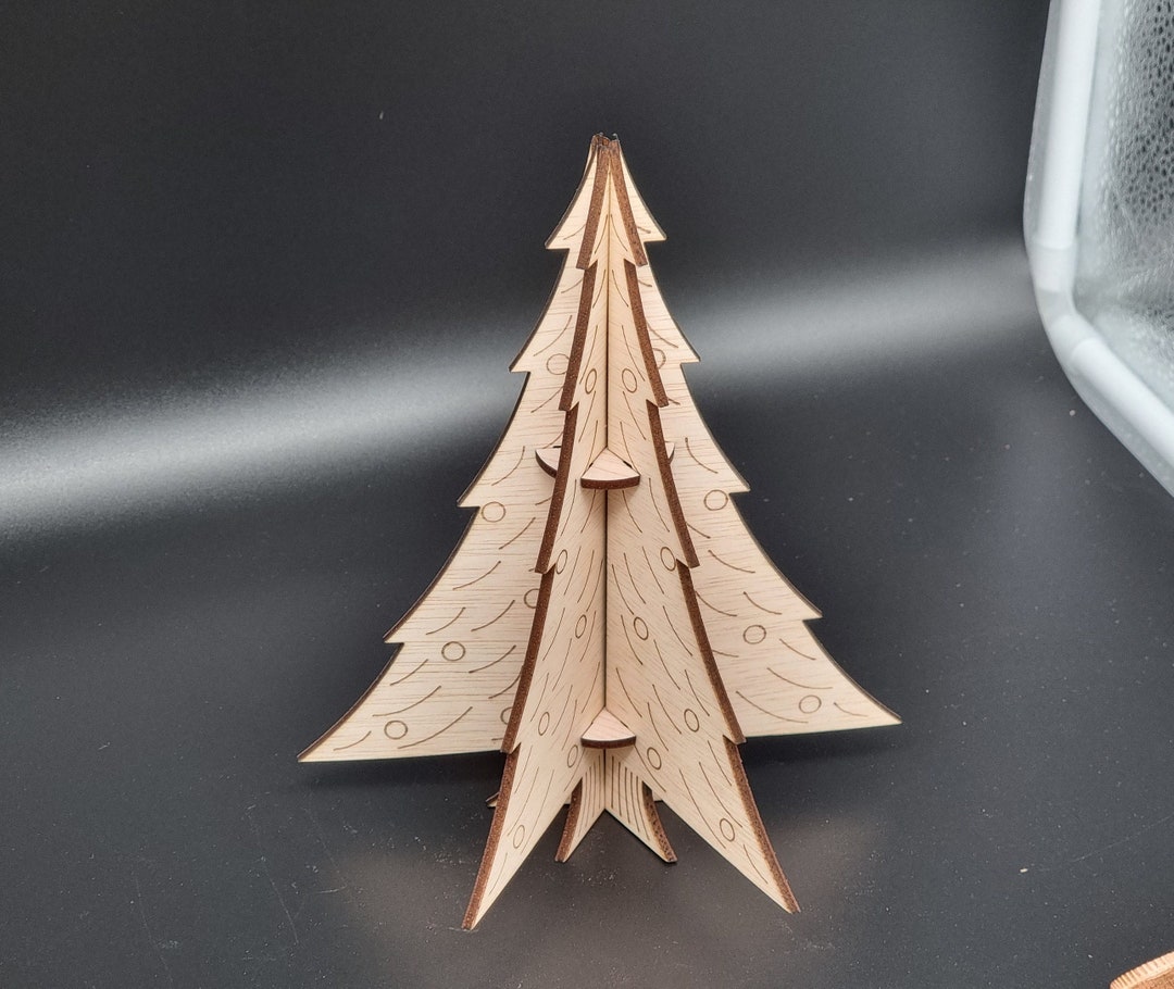 3d Christmas Tree, Dxf and Lightburn File Included for Diy Cnc or ...