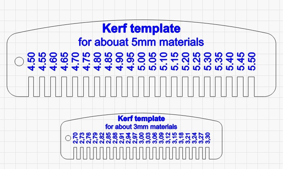 Lasercut Kerf Template! Easy to Check the Needed Slot Measurements. for ...