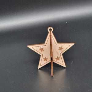 3d Christmas Star *.DXF & *.SVG File for DIY Laser Cutting, Incl ...