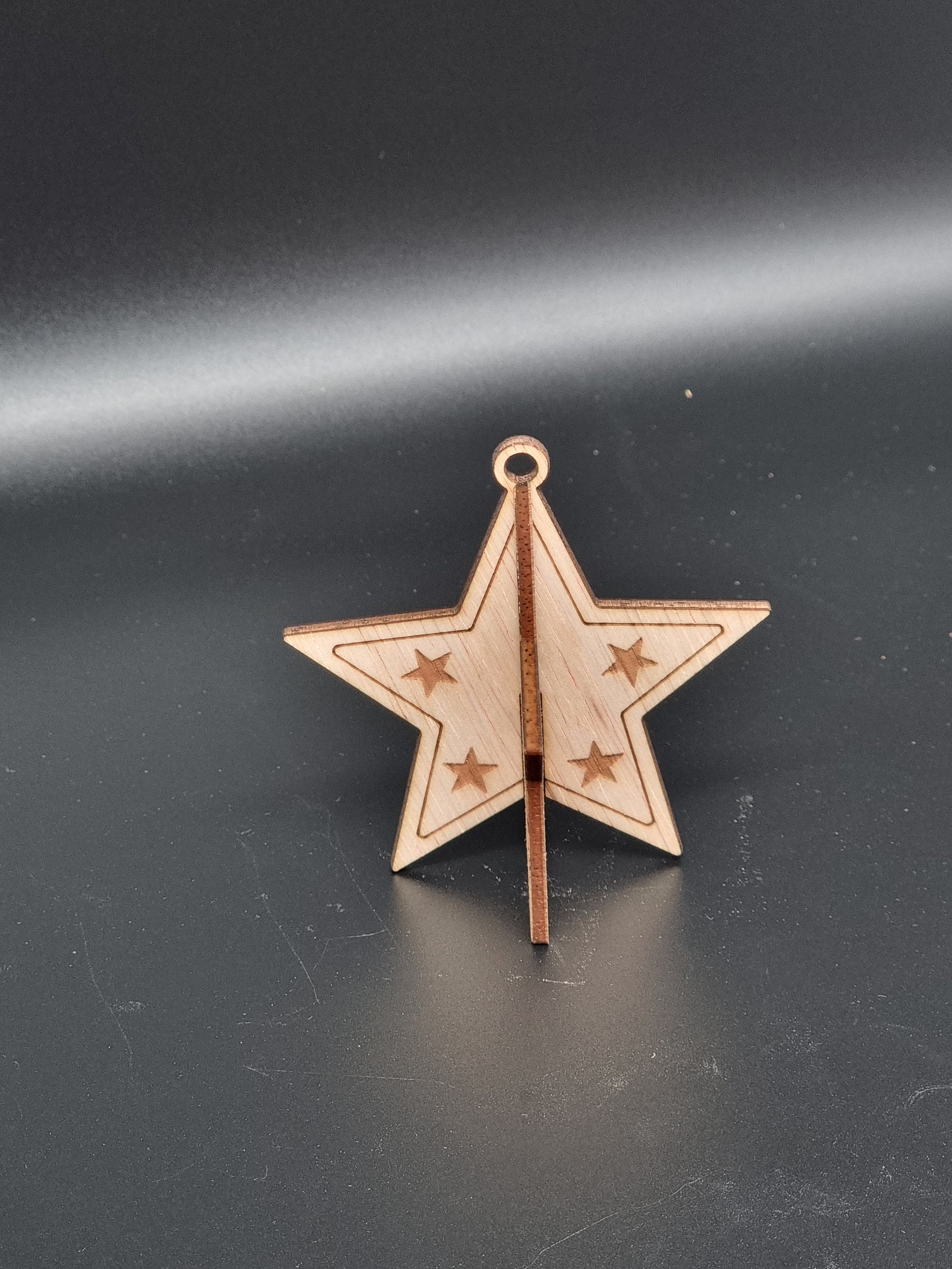 Estrella de Navidad 3d .DXF & .SVG archivo para corte por láser DIY ...