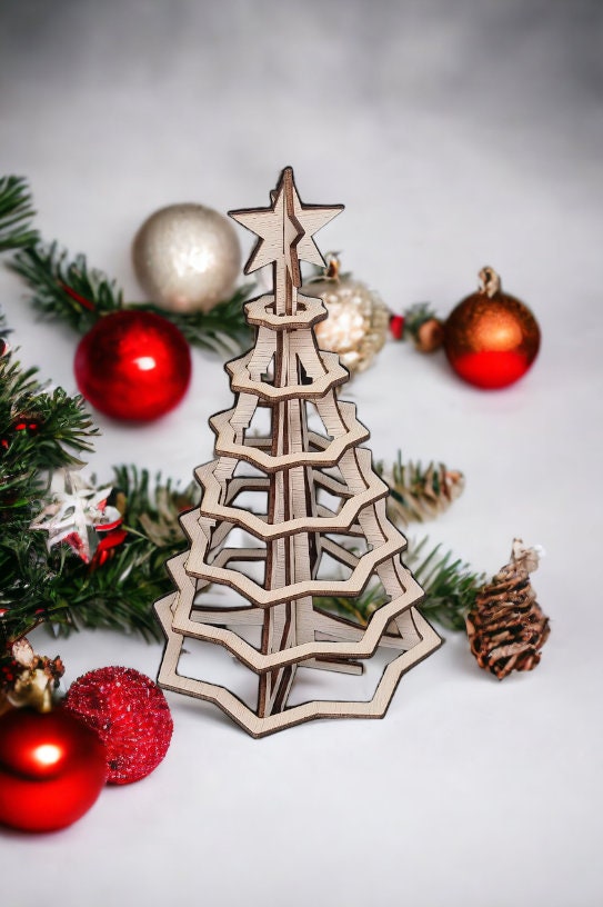 3D Christmas Tree .DXF .SVG Lasercut Files for DIY. for 3 and - Etsy UK