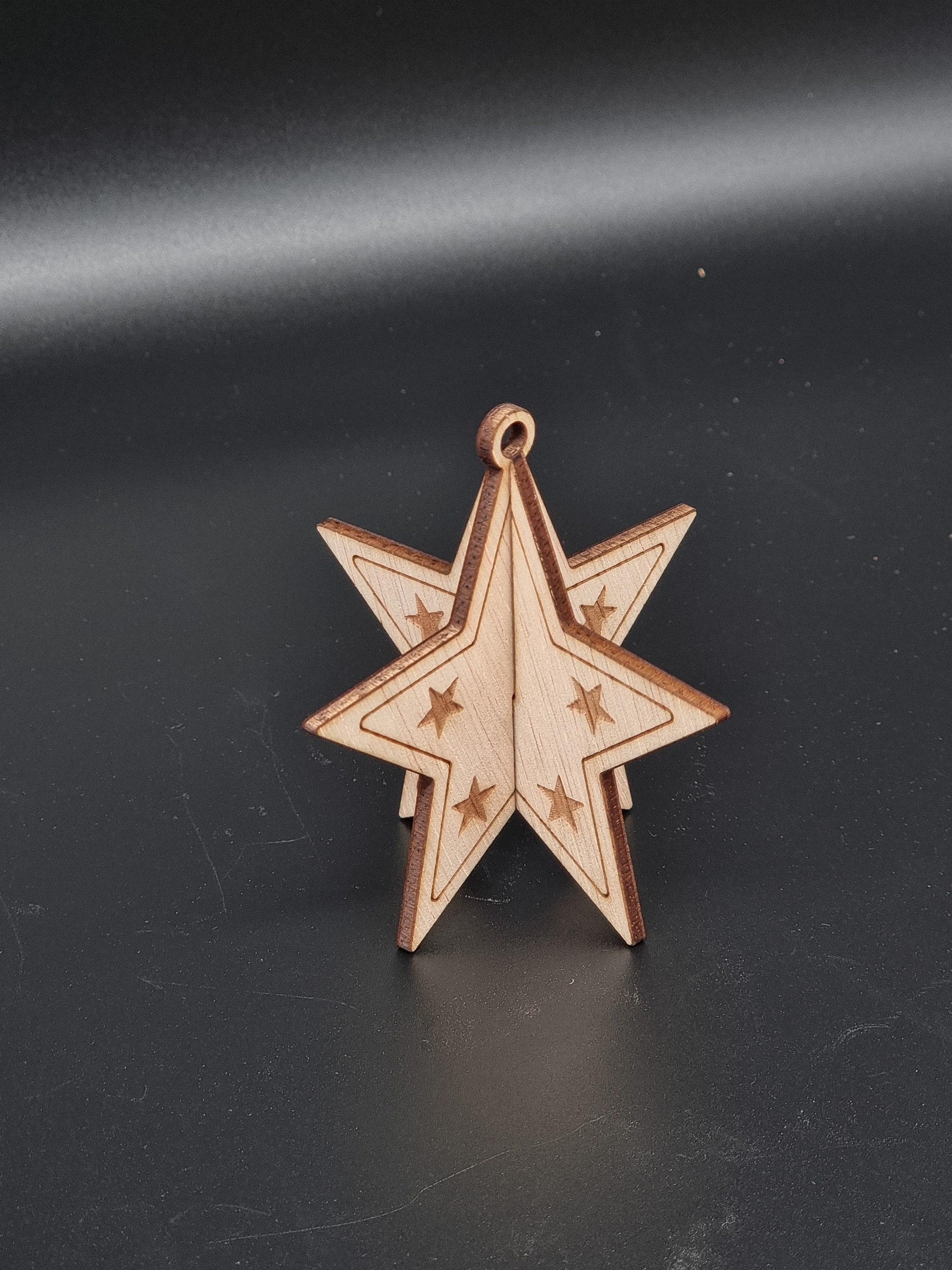 Estrella de Navidad 3d .DXF & .SVG archivo para corte por láser DIY ...