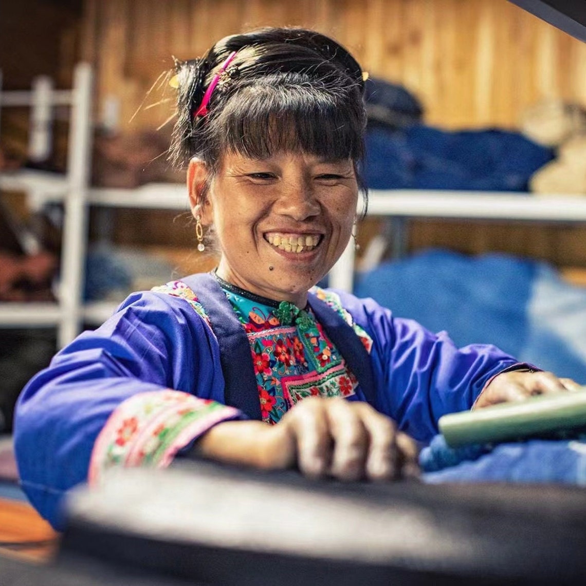 Miao Handmade Batik Plant Dyeing Embroidery Pattern With - Etsy