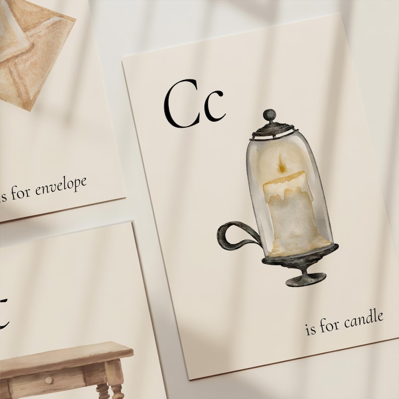 Montessori Alphabet Flashcards – Home-themed ABC Printable for Toddlers ...