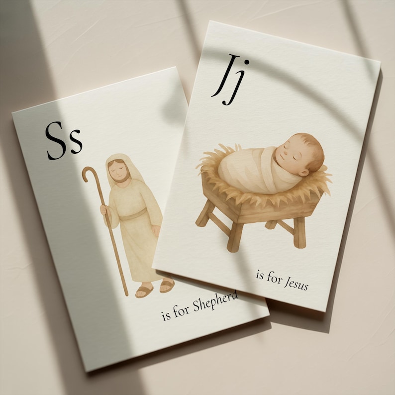 Bible ABC Flash Cards | Christian Alphabet Scripture Learning ...