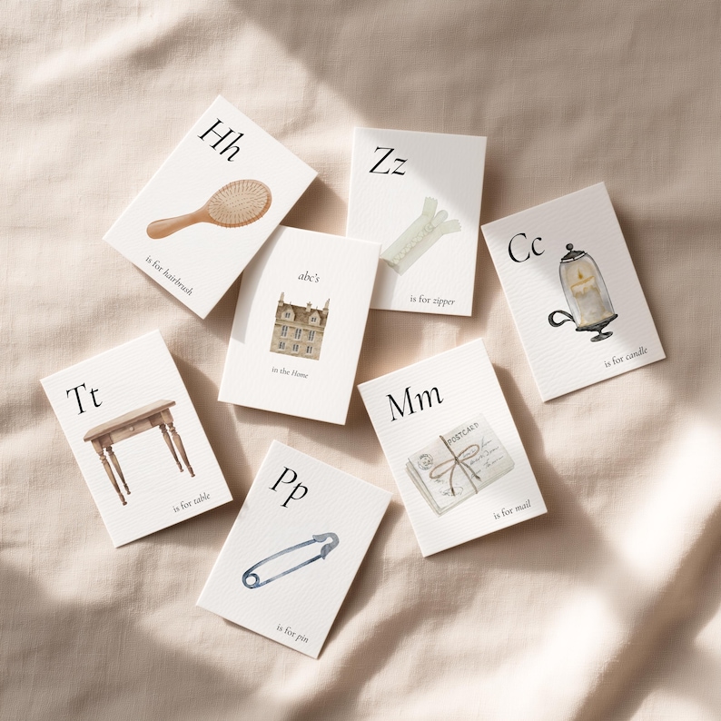 Montessori Alphabet Flashcards – Home-themed ABC Printable for Toddlers ...