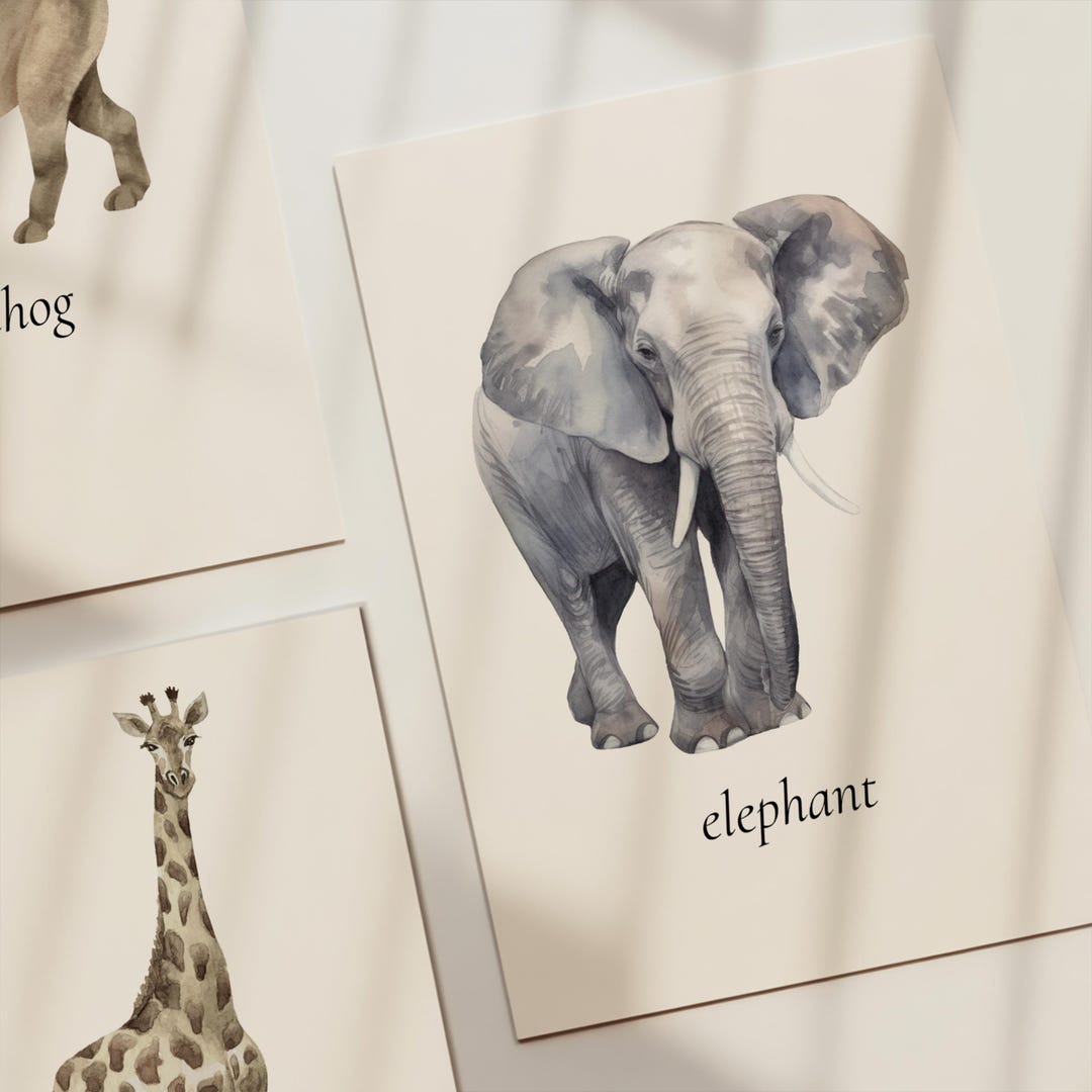 Printable African Safari Animal Flashcards – Montessori Nature Cards ...