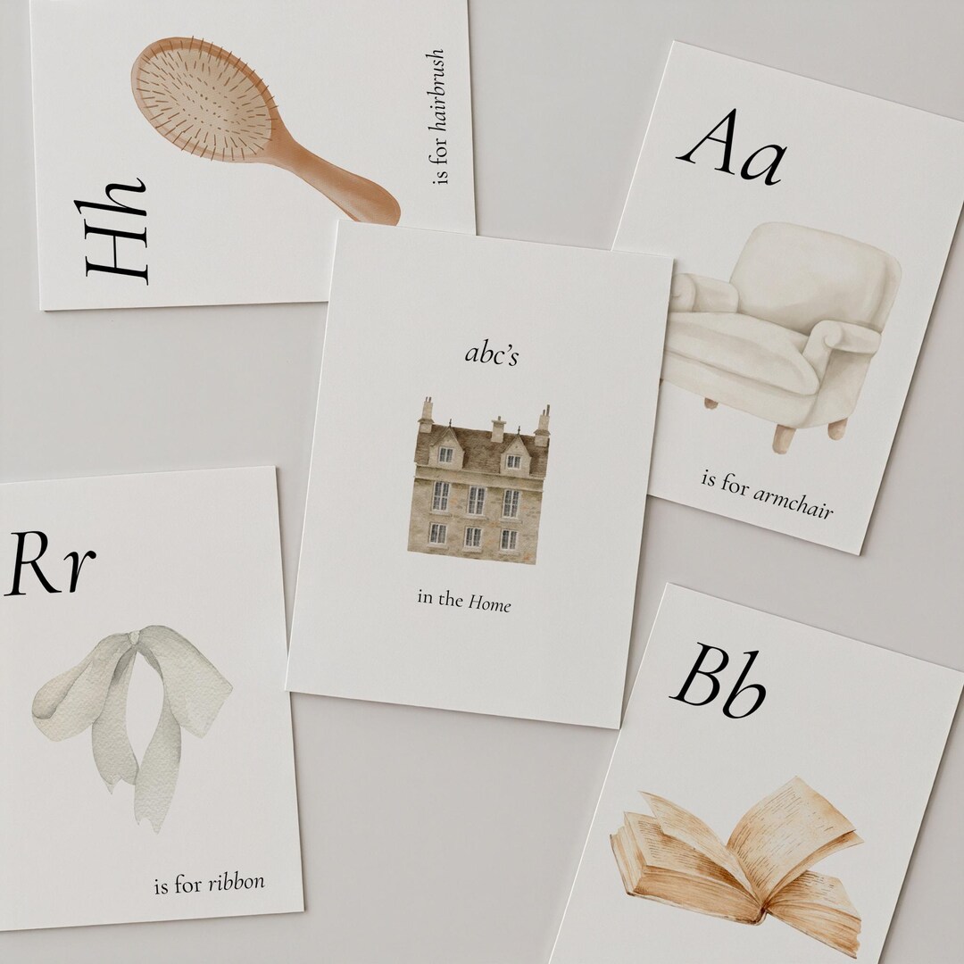 Montessori Alphabet Flashcards – Home-themed ABC Printable for Toddlers ...