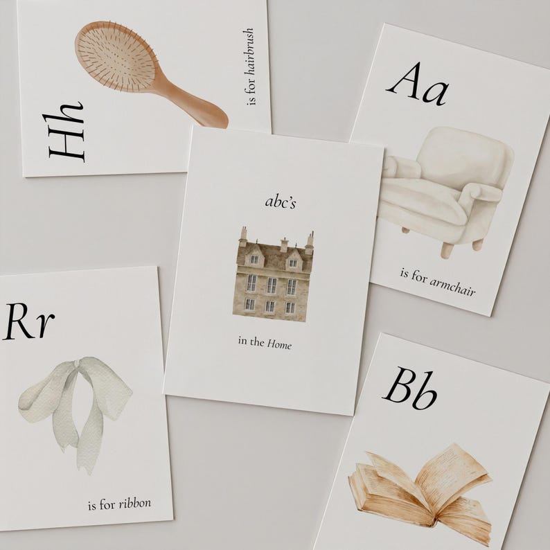 Montessori Alphabet Flashcards – Home-themed ABC Printable for Toddlers ...