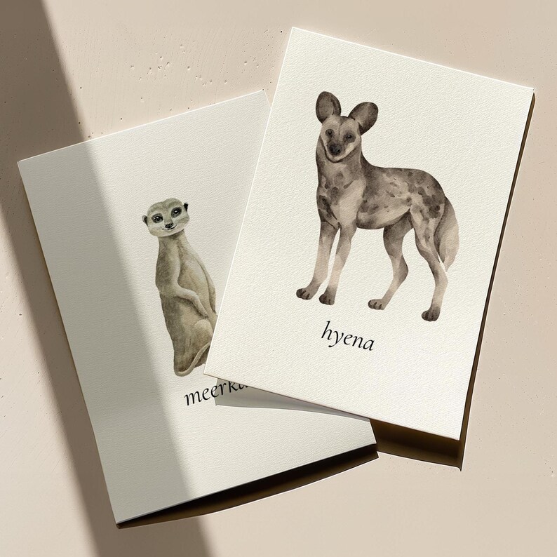 Montessori African Animal Flashcards PDF – Safari Animal Printable for ...