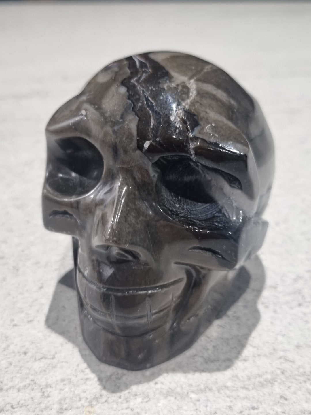 Cool and Creepy Volcanic Agate Skull 719g - Etsy