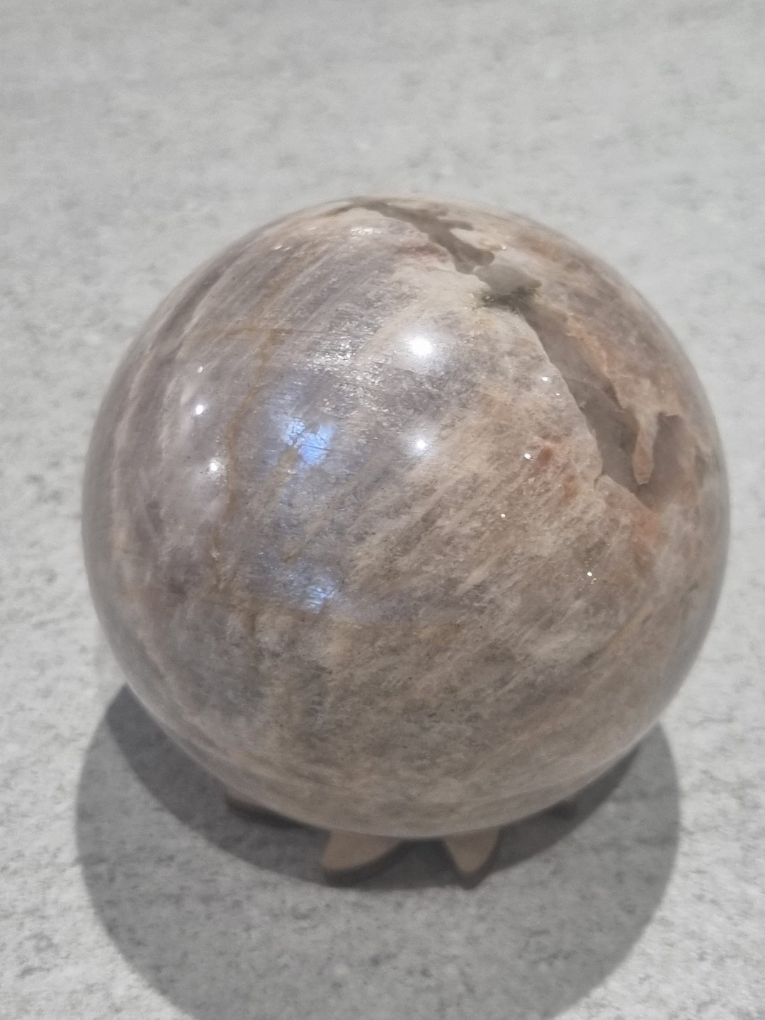 Awesome Moonstone With Sunstone Sphere 572g - Etsy