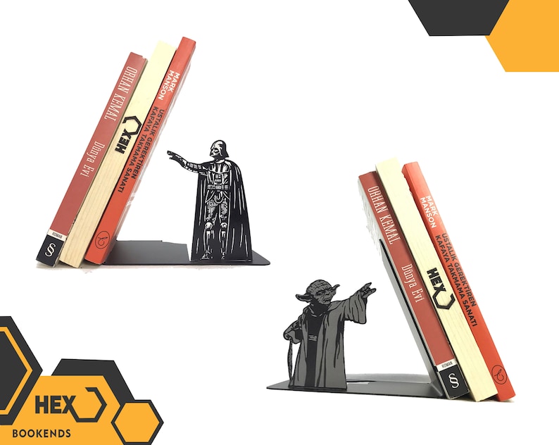 Star Wars Set Metal Bookend / Book Support / Dark Side / - Etsy