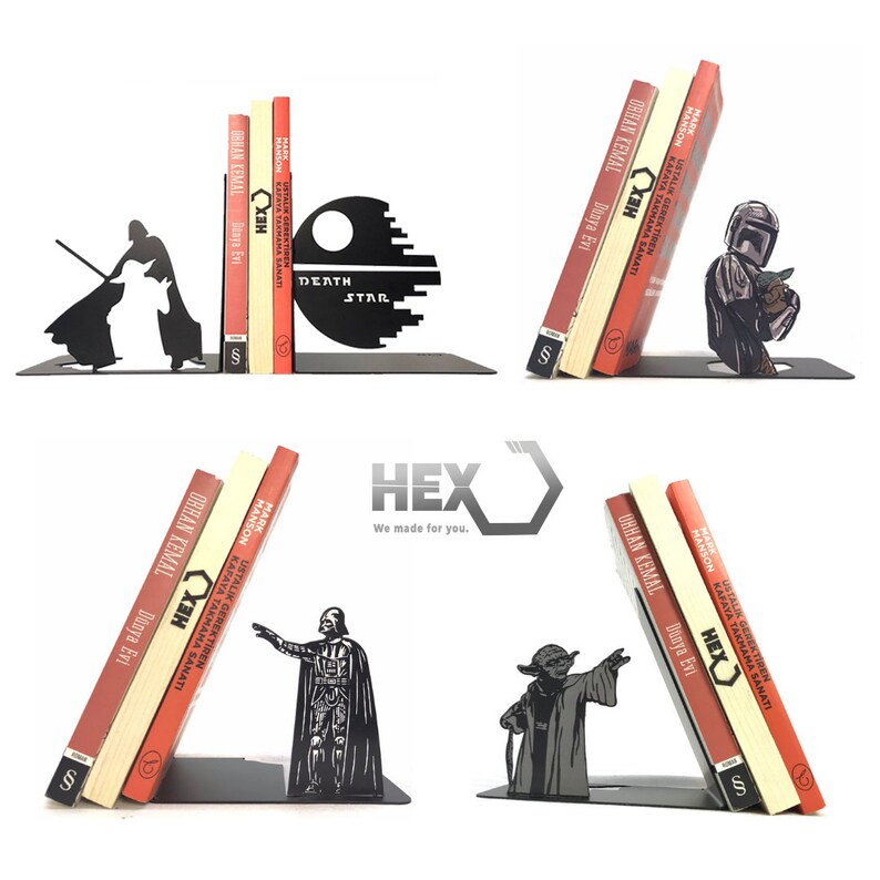 Star Wars Set Metal Bookend / Book Support / Dark Side / - Etsy