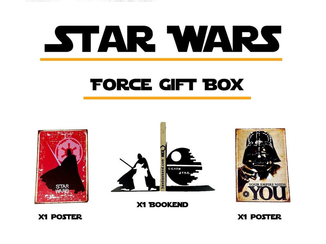 Star Wars Death Star Metal Bookend /yoda/darth Vader/ Book Support ...