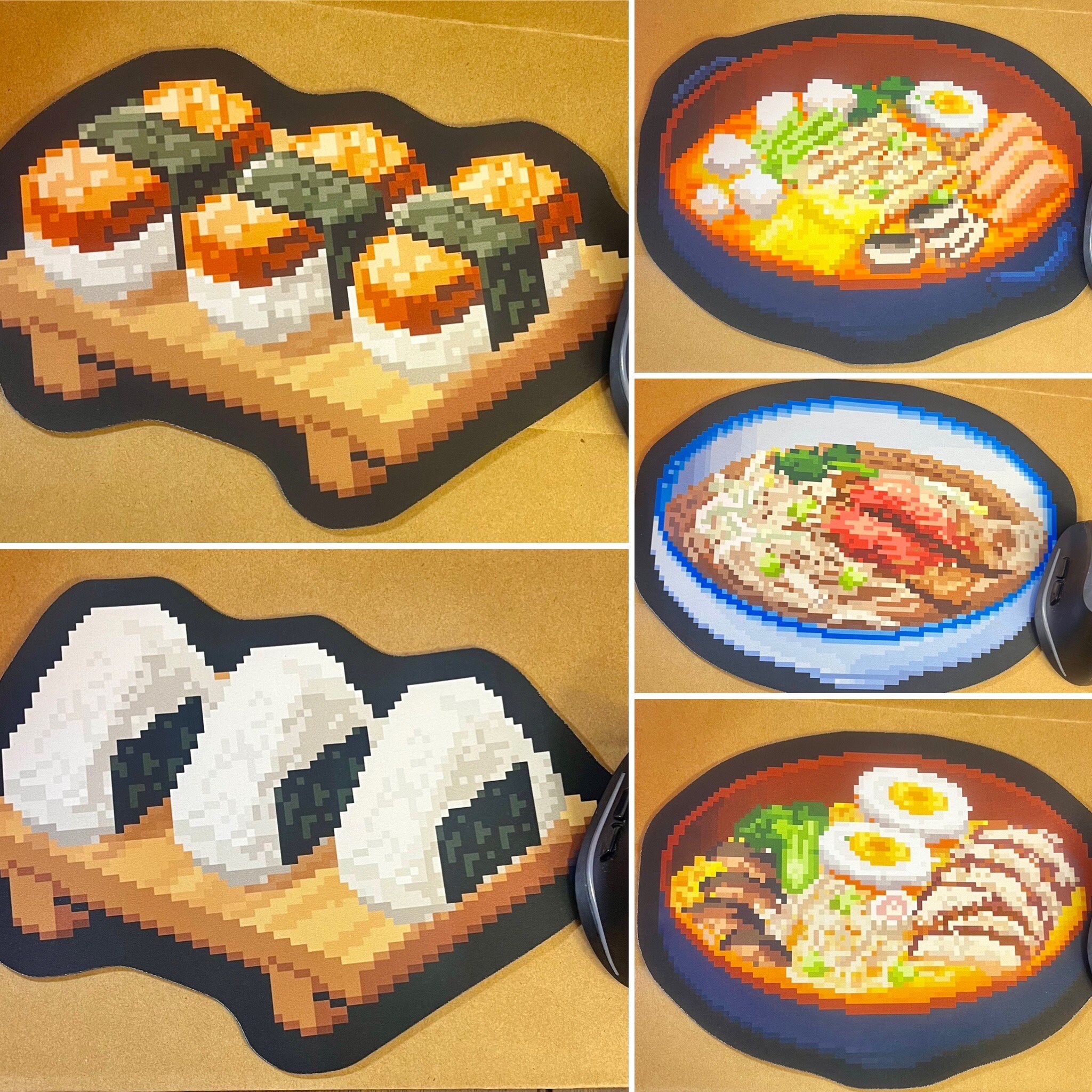 Video Game 8-bit Retro Pixel Art Asian Food Mousepad Playmat Custom ...