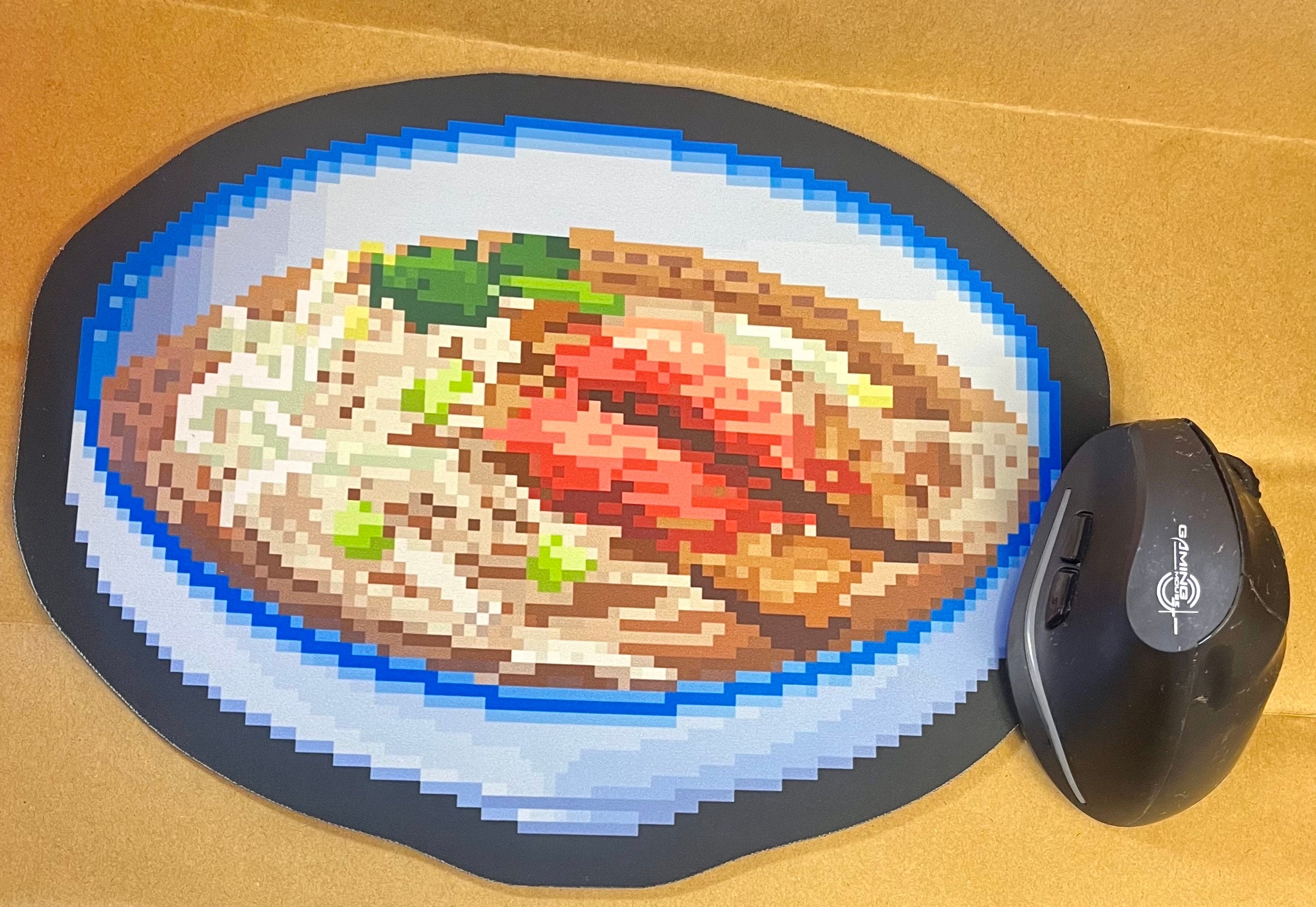 Video Game 8-bit Retro Pixel Art Asian Food Mousepad Playmat Custom ...
