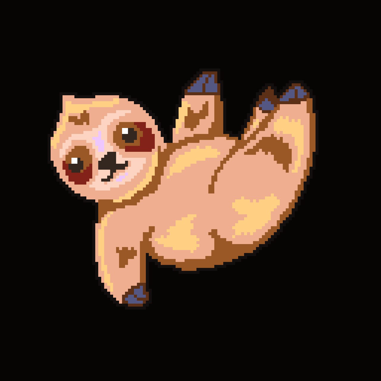 Hang Loose With Our Holographic Pixel Art Sloth Vinyl Sticker - Etsy