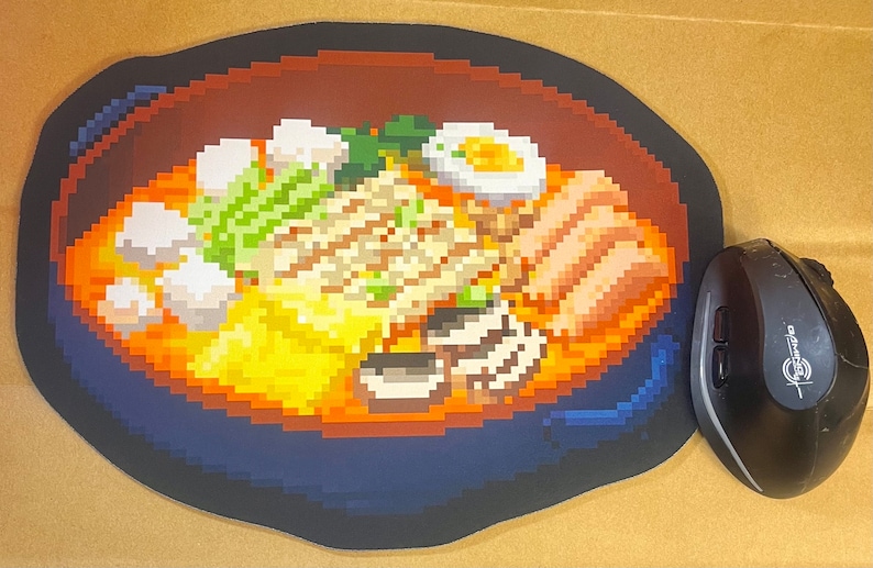 Video Game 8-bit Retro Pixel Art Asian Food Mousepad Playmat Custom ...
