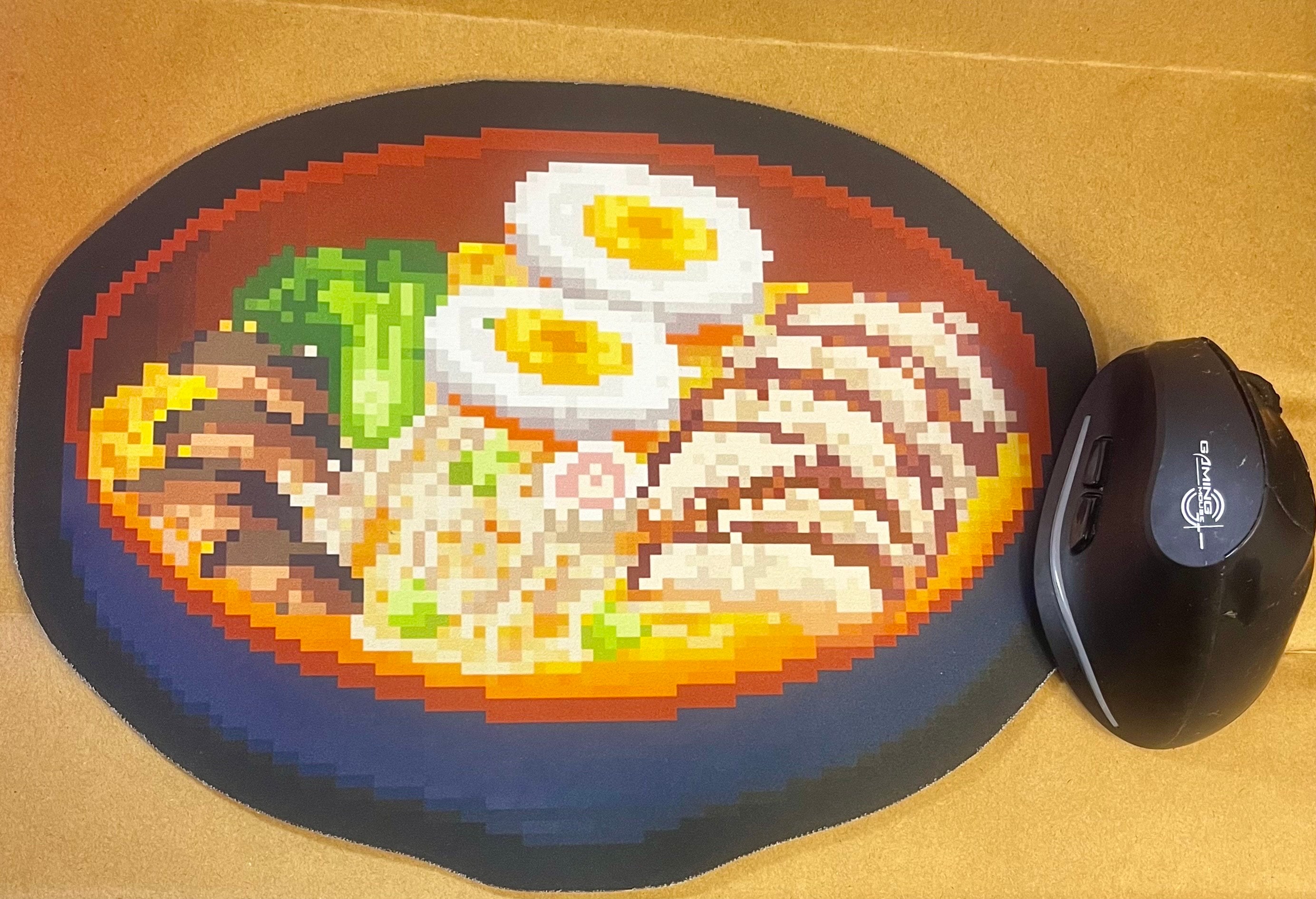 Video Game 8-bit Retro Pixel Art Asian Food Mousepad Playmat Custom ...
