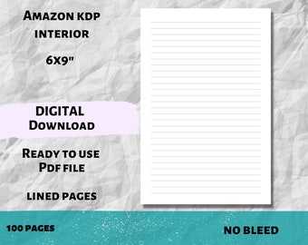 Kdp Interior Bleed Notebook - Etsy