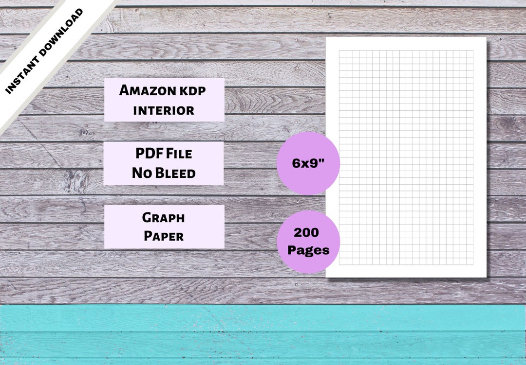 6 X 9" Graph Paper Pages | Grid Pages | Interior Notebook Journal for ...