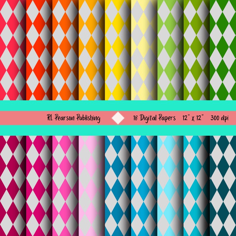 Grey Diamonds Digital Paper, Background, Scrapbook Papers, Commercial ...