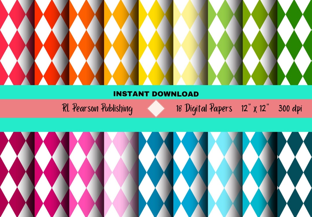 White Diamonds Digital Paper, Background, Scrapbook Papers, Commercial ...
