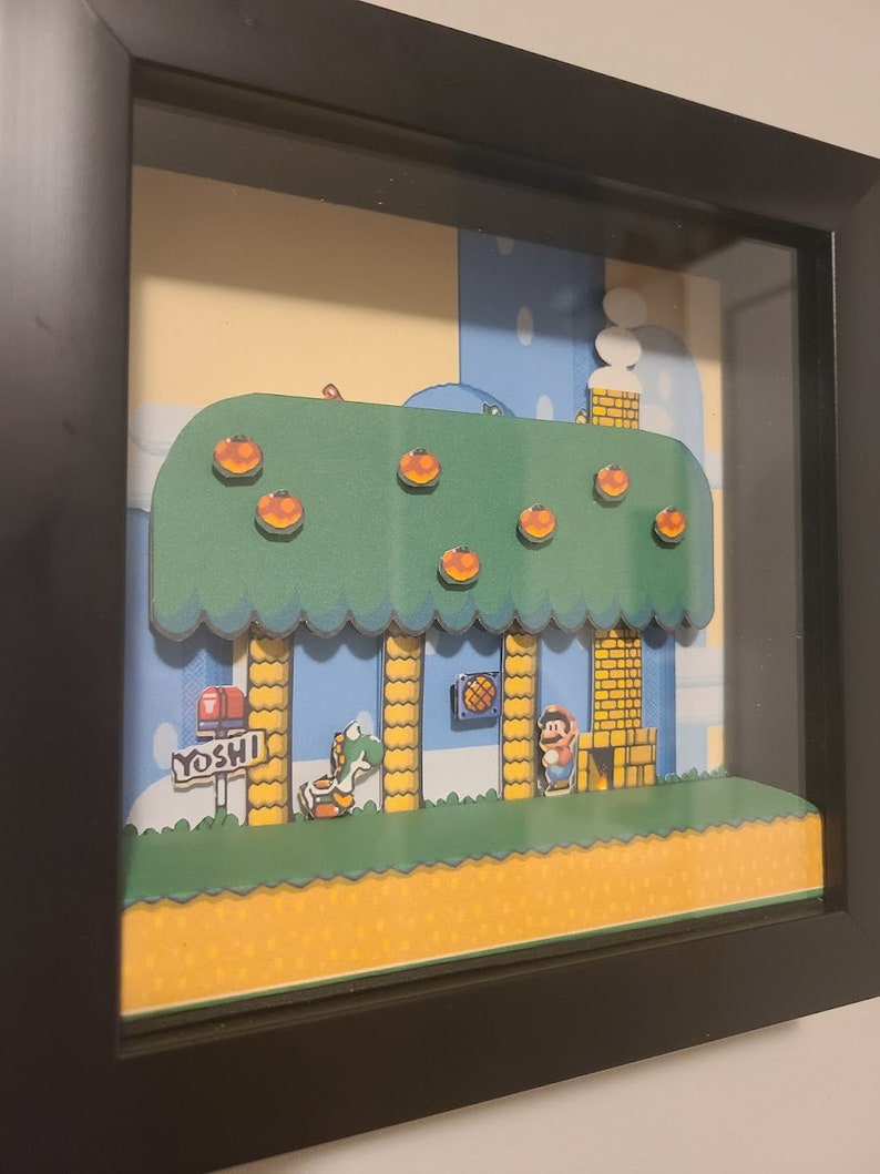 Super Mario World Cricut Shadowbox Pattern - Etsy