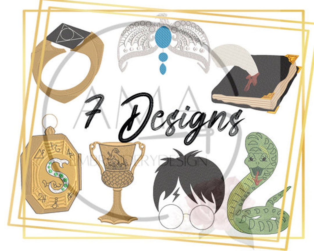 All 7 Bundle Embroidery Design - Wizarding School for Witches and ...