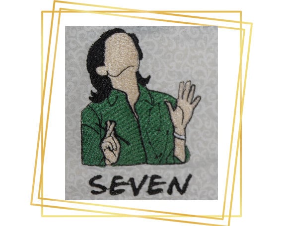 Monica Geller SEVEN Embroidery File 3 Sizes Embroidery - Etsy