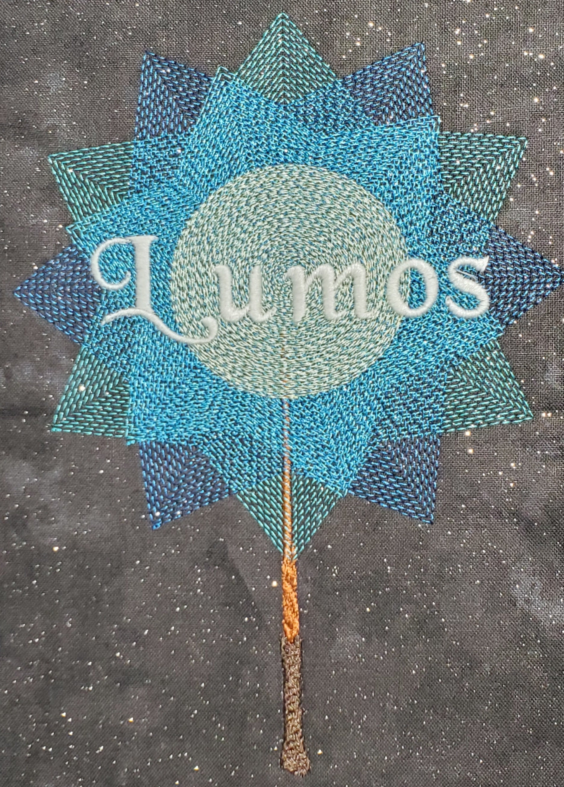 The Lumos Charm Light Spell Embroidery Design Wizarding - Etsy