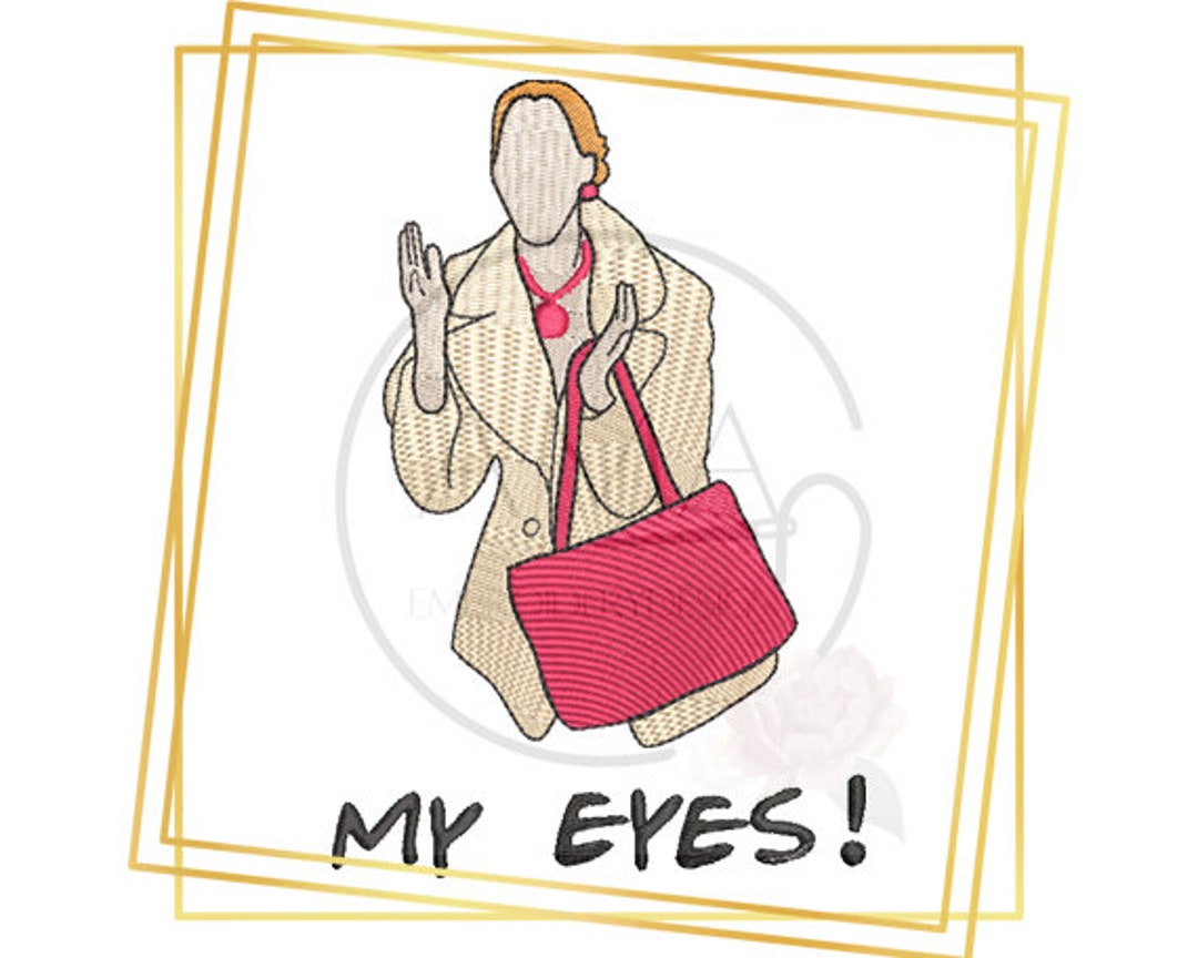 Phoebe MY EYES Quote Embroidery File - 3 Hoop Sizes Embrodiery Design ...