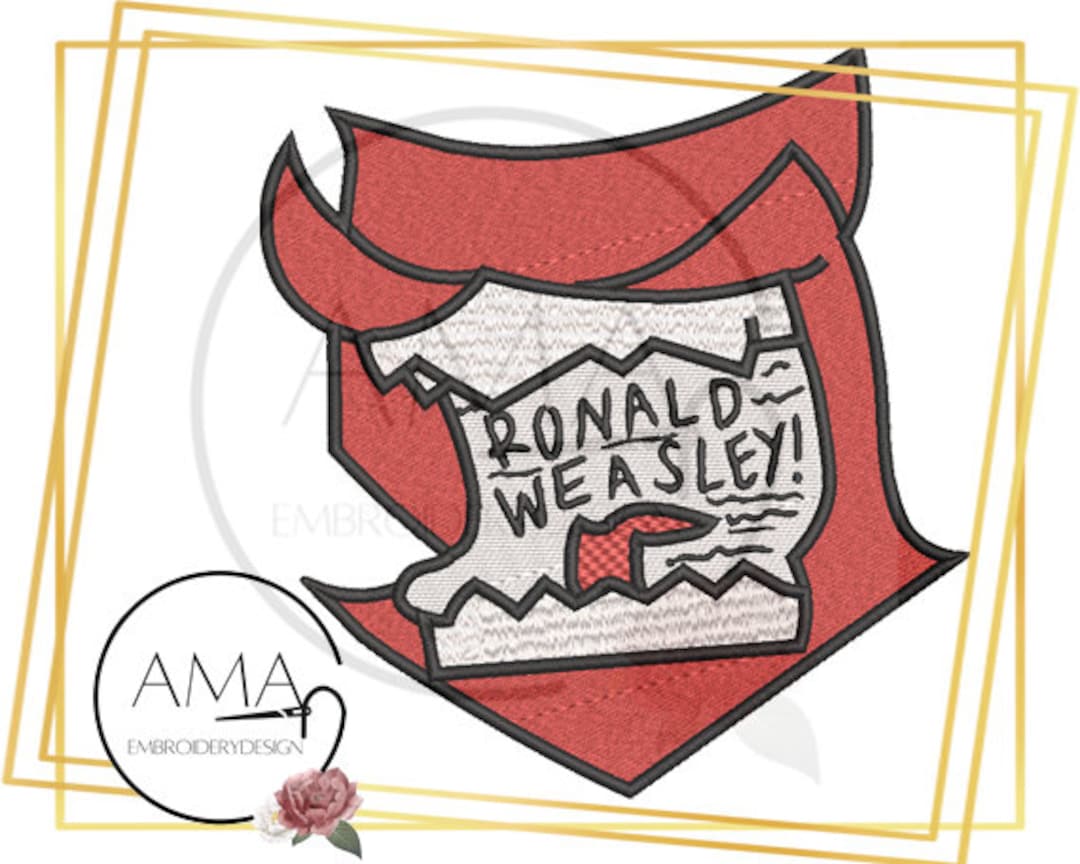 Ron's Red Howler, Magical Letter Embroidery Design - Wizarding School ...
