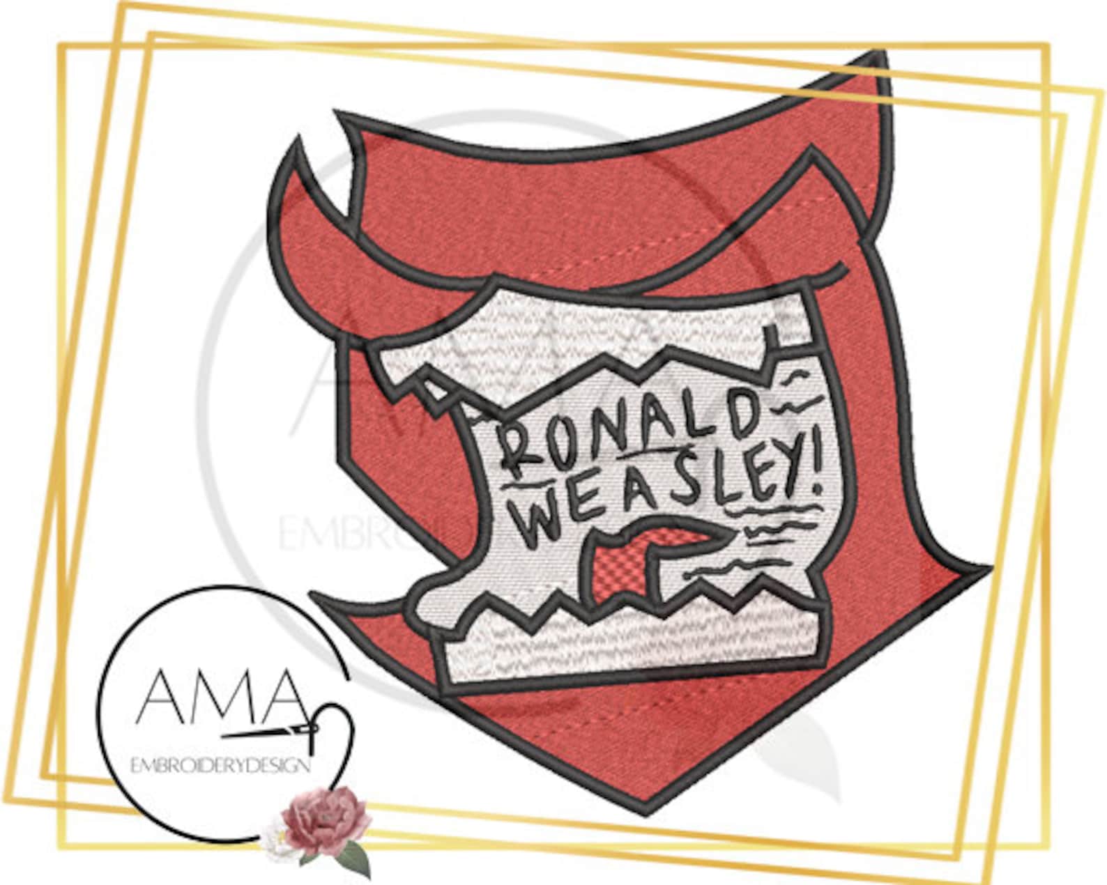 Ron's Red Howler Magical Letter Embroidery Design - Etsy