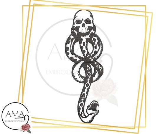 The Dark Mark Death Eaters Symbol Embroidery Design - Etsy