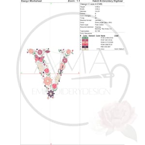 Unique Flower Alphabet - Instant Download Machine Embroidery Design ...