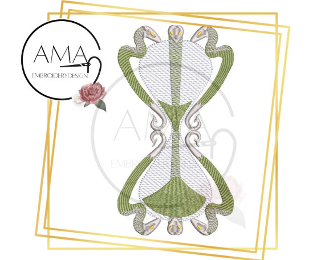 Professor Horace Slughorn's Famous Vibrant Green Hourglass Embroidery ...