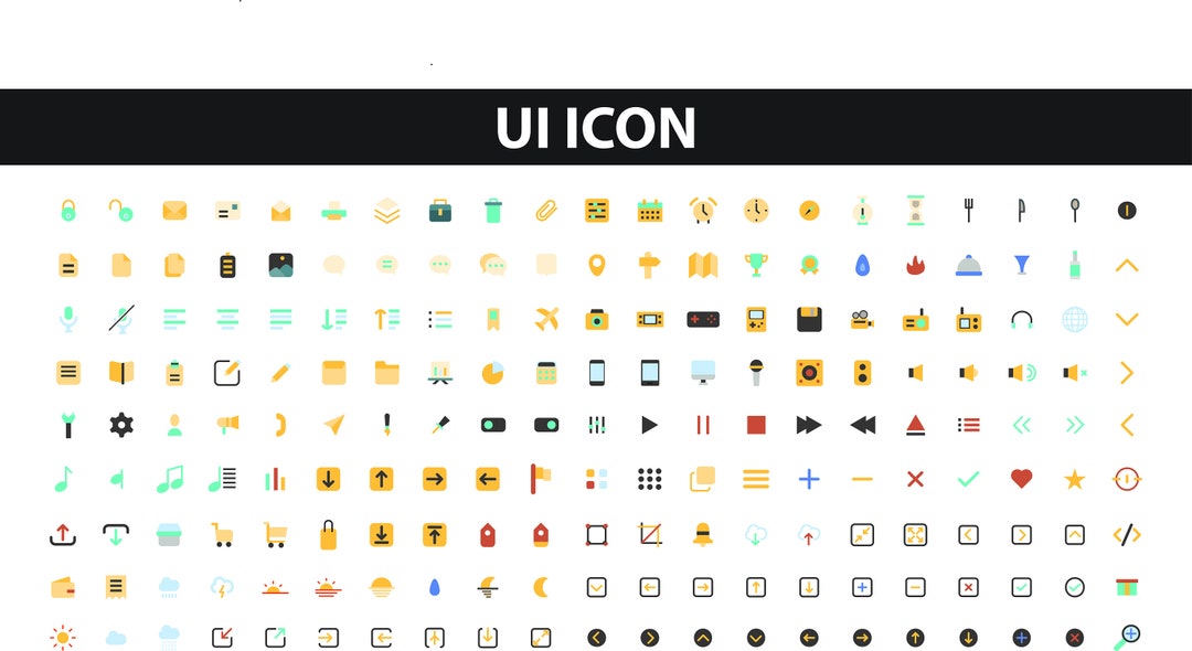 Basic Icon Ui Ux Packs - Starter Packs - Etsy