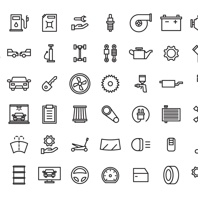 Automotive Icons Vector - Etsy