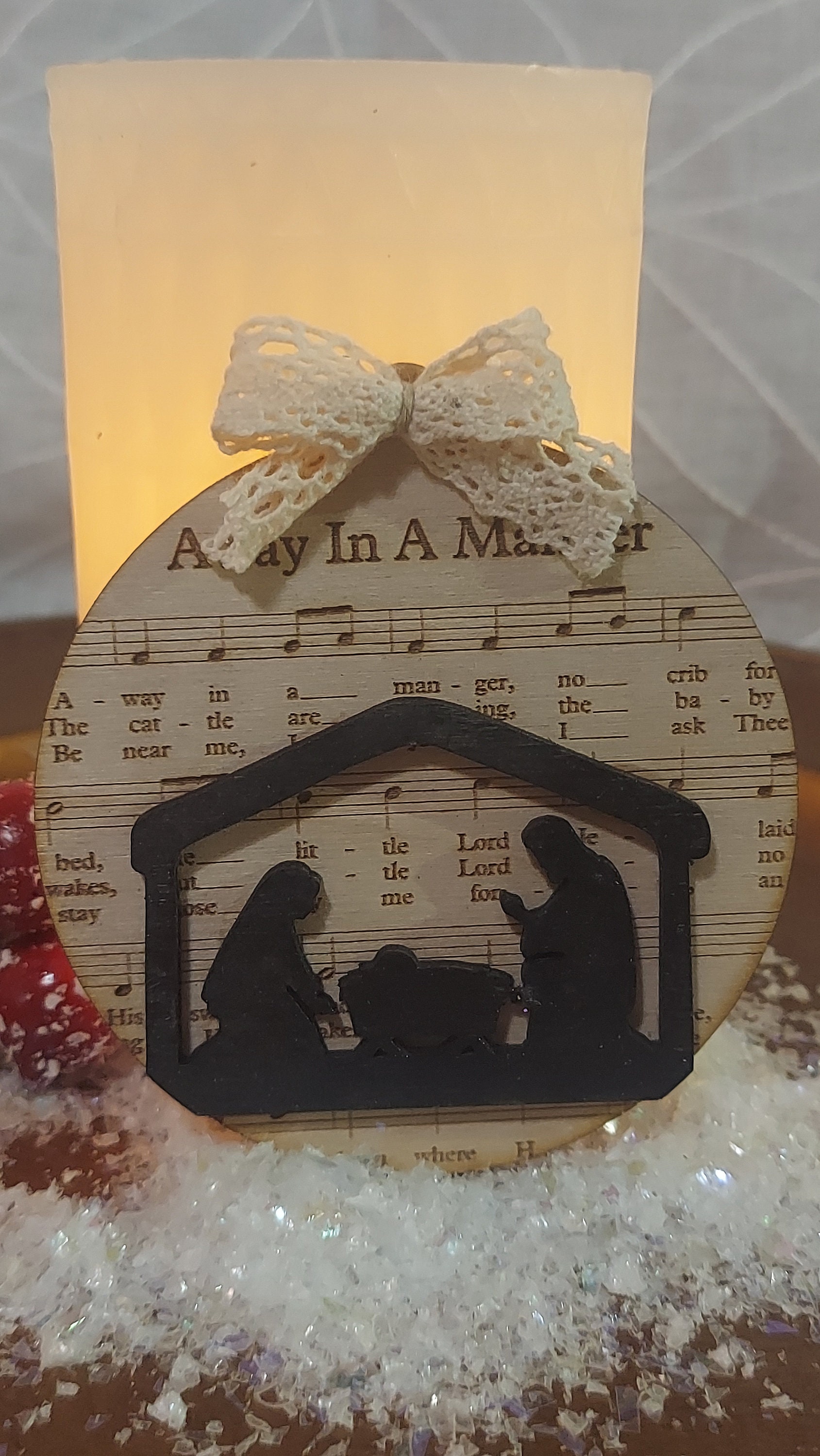 Set of 5 Christmas Carol Ornaments Engraved Wood With Song Lyrics ...