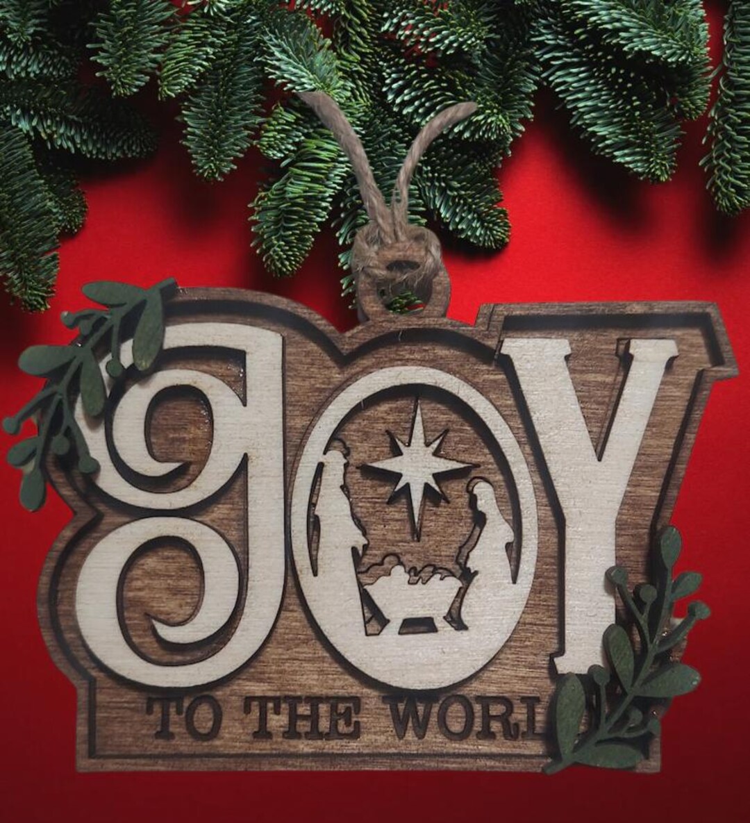 Joy to the World Nativity Ornament | Laser Cut | Handmade - Etsy