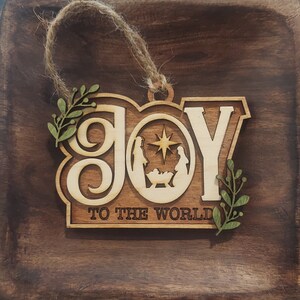 Joy to the World Nativity Ornament | Laser Cut | Handmade - Etsy