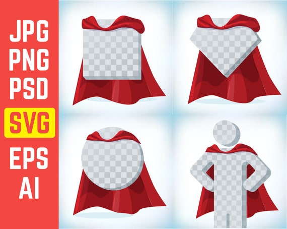 Superhero Red Cape With Tutorial Svg Vector Source File - Etsy