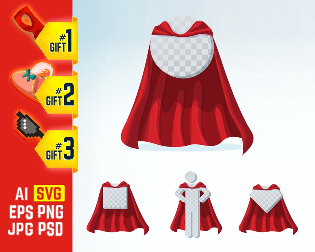 Red Cape Super Hero Popular Svg Empowering Gift V11 - Etsy