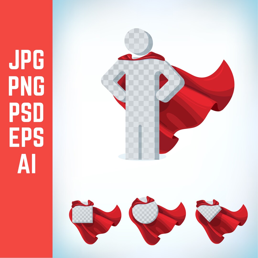 Super Hero Red Cape With Tutorial Digital Illustration Popular Source ...