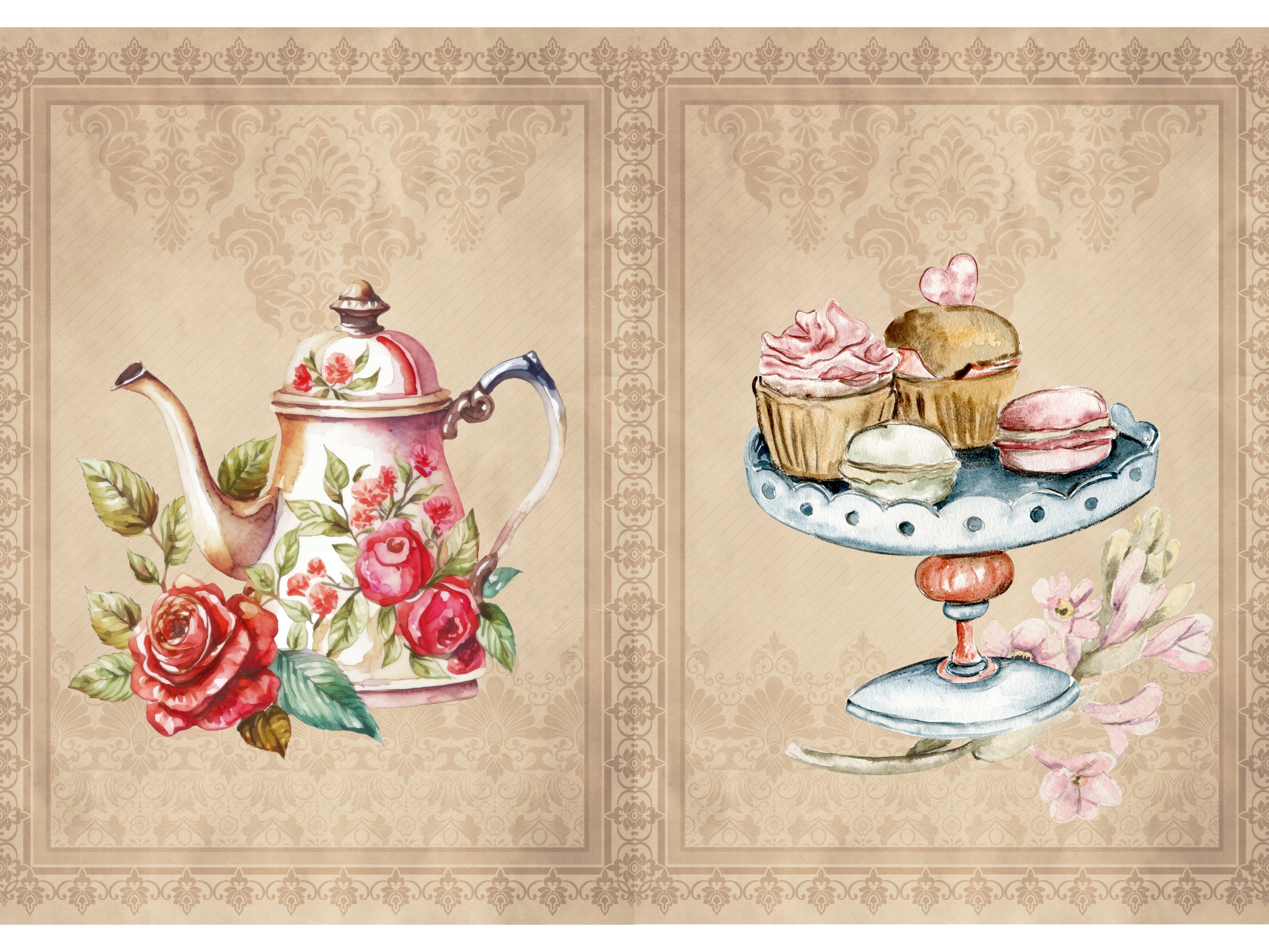 Tea Time Journal Kit Printable - Etsy